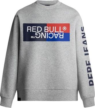 Pepe Jeans London Red Bull Racing X Pepe Jeans RBR Colour Block Graphic Crew Maillot de surv&ecirc;tement, Grey (Marl Grey), L Homme