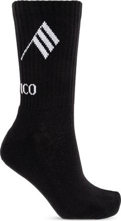 The Attico Femme, Sous-vêtements, Noir, Taille: S/M Logo Socks
