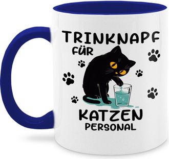 Shirtracer Tassen 325ml - Trinknapf f&uuml;r Katzenpersonal I Katzen Tasse lustig mit Spruch Katze Geschenke f&uuml;r Katzenmamas I Katzenliebhaber Geschenk Katzenpapa Ges