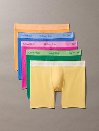 Calvin Klein Lot de 5 Boxers longs - Icon Cotton Stretch Pride