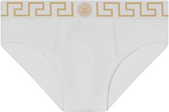 Versace Homme, Sous-v&ecirc;tements, Blanc, Taille: XL Slip Taille Basse