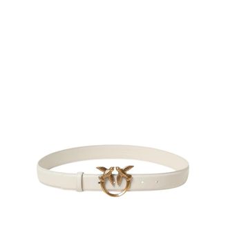 Pinko Pinko, Femme, Accessoires, Blanc, Taille: L Ceinture en Cuir Love Birds