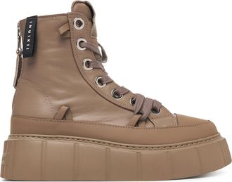 INUIKII Schn&uuml;rschuhe Inuikii Leather Matilda 1001.002.0042.163 Dunkelbeige