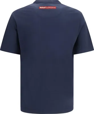 Barbour Keyring-Embroidered T-Shirt - Navy