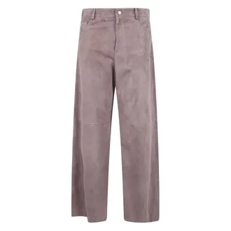 Max Mara Femme, Pantalons, Rose, Taille: 38 FR Leather Pantalons