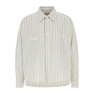 Wooyoungmi Wooyoungmi, Homme, Chemises, Gris, Taille: M Chemise en coton brod&eacute;