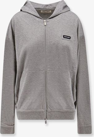 Miu Miu M&eacute;lange jersey sweatshirt - MIU MIU - gender_Woman