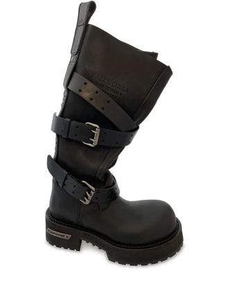 Balenciaga bottes Venom &agrave; taille ceintur&eacute;e - Noir