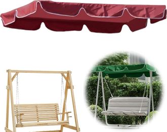 Generic Hollywoodschaukel Dachbezug, Wasserdicht Universal Ersatzdach, Dach Hollywoodschaukel 3 sitzer, Sonnendach für Hollywoodschaukel, Vordach zur Einfache