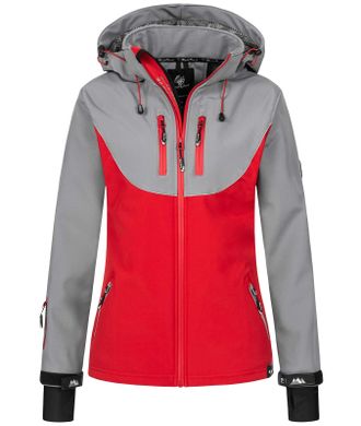 Rock Creek Damen Softshell Jacke Windbreaker Regenjacke &Uuml;bergangsjacke Softshelljacke Damenjacke Regenmantel Outdoorjacke D-442 Rot 3XL