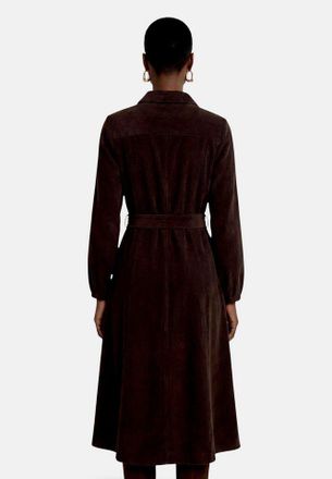 Zero Cordkleid Damen mit Bindeg&uuml;rtel Material