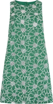 Apricot Floral Embroidered Shift Mini Dress