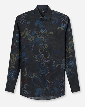 Olymp No. Six, Super Slim Fit, Hemd mit Allover-Print in
