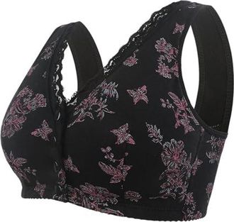 Generic Mince Laceless Confortable Respirant Sous-v&ecirc;tements Grande Taille Boucle Femme Soutien-gorge Col V Gilet Bralette Sans Fil Soutien-gorge Bas Sport Bra