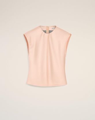 Ami Top Sans Manches Avec Details Bords Francs Poudre - 34 - Femme