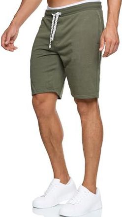Indicode Hommes Aldrich SweatShorts | Pantalon Court de survêtement à Cordon de Serrage Beetle XL