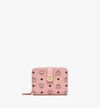 MCM Aren Portemonnaie mit Messingplakette in Visetos