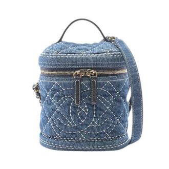 Chanel Pre-owned Coco Mark Denim Leder 2-Wege-Schultertasche - - Pre-owned - Damen - Blau - ONE SIZE
