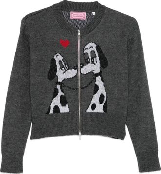 Carne Bollente x Olga Goose cardigan Candle Lady Meets Tramp - Gris