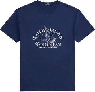 Polo Ralph Lauren Homme, Tops, Bleu, Taille: XL T-shirt en coton