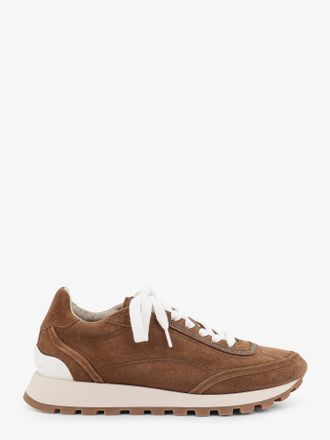 Brunello Cucinelli Suede sneakers with Monili embellishment - BRUNELLO CUCINELLI - gender_Woman