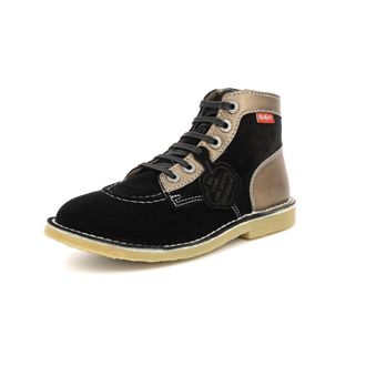 Kickers Kicklegend Stiefelletten/Boots Damen Schwarz/Bronze - 36 - Boots Shoes