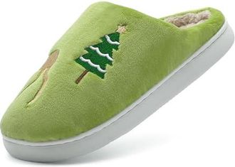 Generic Pantoufles de No&euml;l pour femme et homme - Chaussures dint&eacute;rieur d&eacute;contract&eacute;es en peluche - Chaudes et moelleuses - Pantoufles respirantes pour lint&eacute;rie
