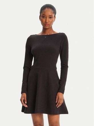 Tommy Jeans Kleid f&uuml;r den Alltag Essential DW0DW21745 Schwarz Regular Fit