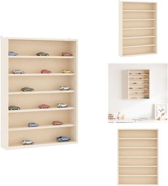 vidaXL Vidaxl - Vitrine de collection en bois avec 6 étagères 40x8,5x55 cm - Vitrine De Collection En Bois - Vitrines De Collection En Bois - Vitrine Murale