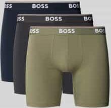 HUGO BOSS Regular Fit Trunks aus Baumwoll-Elasthan-Mix im 3er-Pack
