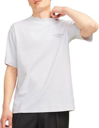 Jack & Jones Jprblachad Branding SS Crew Neck Tee Sn T-Shirt, Blanc éclatant, M Homme