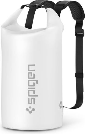 Spigen Dry Bag 30L [Aqua Shield] wasserdichte Tasche & wasserfester Rucksack f&uuml;r Strand, Schwimmen, Camping, Kajakfahren, Bootfahren - Snow White