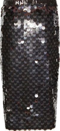 P.A.R.O.S.H. P.a.r.o.s.h., Femme, Jupes, Brun, Taille: 38 FR Gonna Full Paillettes