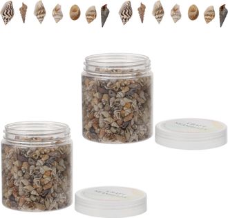 BESPORTBLE 2 Boxen Natürliche Meeresschnecken Füllmaterial Boxen für Epoxidharz DIY Schmuckherstellung und Bastelornamente Geeignet für Stranddeko Schlüsselanhän