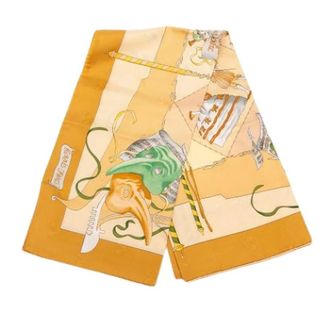 Herm&egrave;s &Eacute;charpe Le Carnaval de Venise doccasion - Femme - Pre-owned - Jaune - Taille: ONE Size