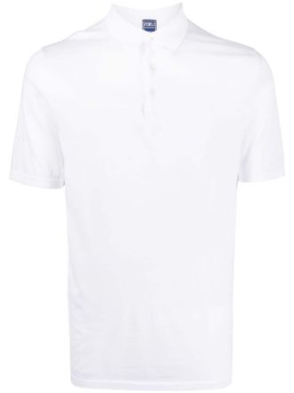 Fedeli polo en coton à manches courtes - Blanc