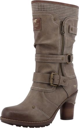 Mustang Jeans Damen Stiefel mit Zierrei&szlig;verschluss 15M0162001, Gr&ouml;&szlig;e:37 EU, Farbe:Mehrfarbig