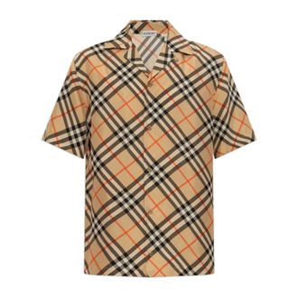 Burberry Hemd mit Karomuster - - Shirts - Herren - Beige - L