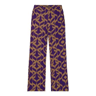Luisa Cerano Graphisch inspirierte Wide-Leg-Hose - - Trousers - Damen - Braun - S