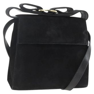 Ferragamo Sac bandouli&egrave;re en daim Pre-owned - Femme - Pre-owned - Noir - Taille: ONE Size