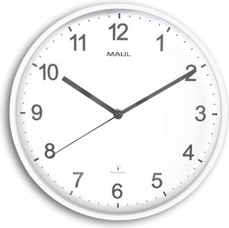 Maul Maul Wanduhr MAULsprint Ø 30 cm | Funkuhr mit automatischer Zeiteinstellung | ideal für Wohnzimmer, Schlafzimmer, Küche, Arbeitszimmer und Büro | Gute