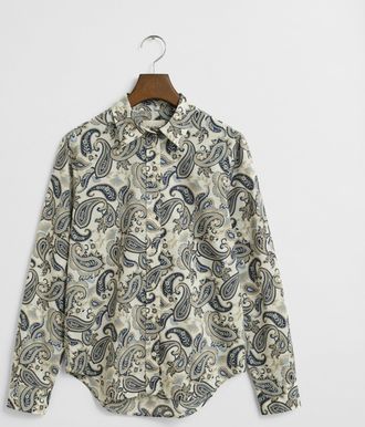 GANT Damen REG Paisley COT Voile Shirt Bluse, Blau, 44