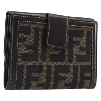 Fendi Portefeuille bifold Pre-owned en toile Zucca - Femme - Pre-owned - Brun - Taille: ONE Size