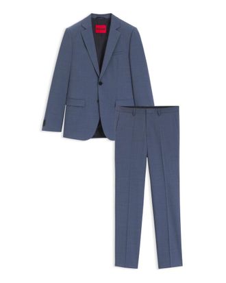 HUGO BOSS Anzug aus leicht elastischer Wollmischung, Extra Slim Fit in