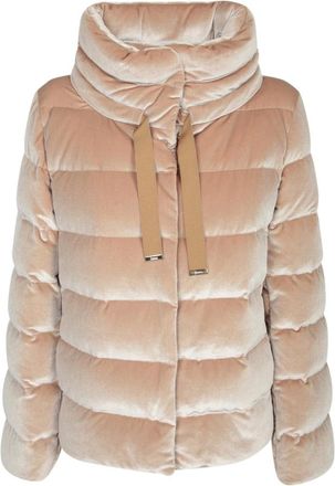 Herno Femme, Vestes, Beige, Taille: 44 FR Veste en Velours Lisse