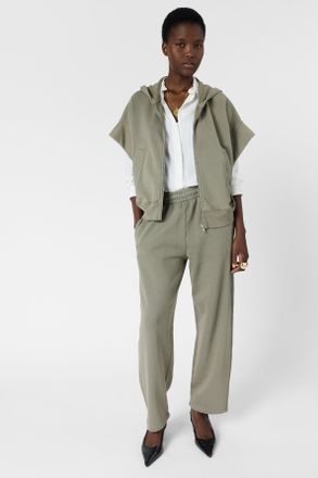 Gerard Darel Sweat oversize &agrave; manches courtes et capuche - MILENE - Vert Kaki