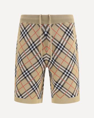 Burberry Check cotton blend Shorts Male M