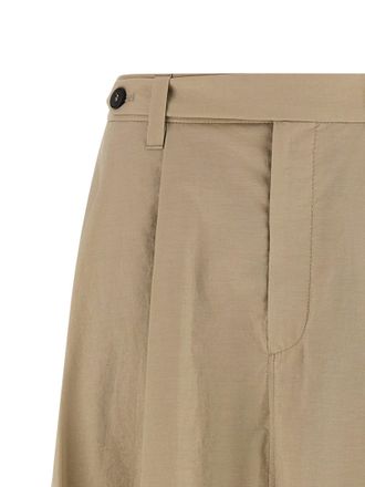 Brunello Cucinelli Flared Cotton Skirt - Beige