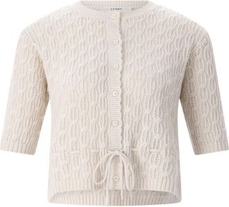 Frame Denim Femme, Pulls, Beige, Taille: 42 FR Cardigan &agrave; Manches Courtes