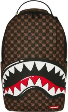 Sprayground Sprayground | Sharks In Paris Wtf Bubble Brown Check Backpack